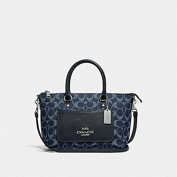 Coach | Bags | Coach Denim Signature Mini Emma Crossbody | Poshmark